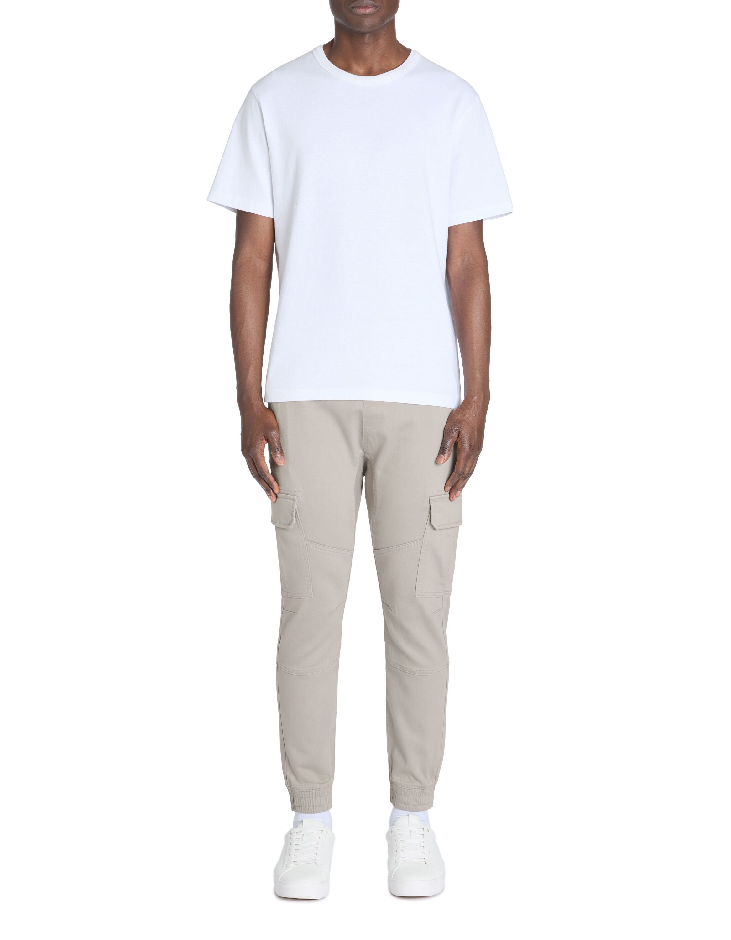 Buy Grey Slim Cargo Pants 100% Stretch Cotton – Celio in Kuwait