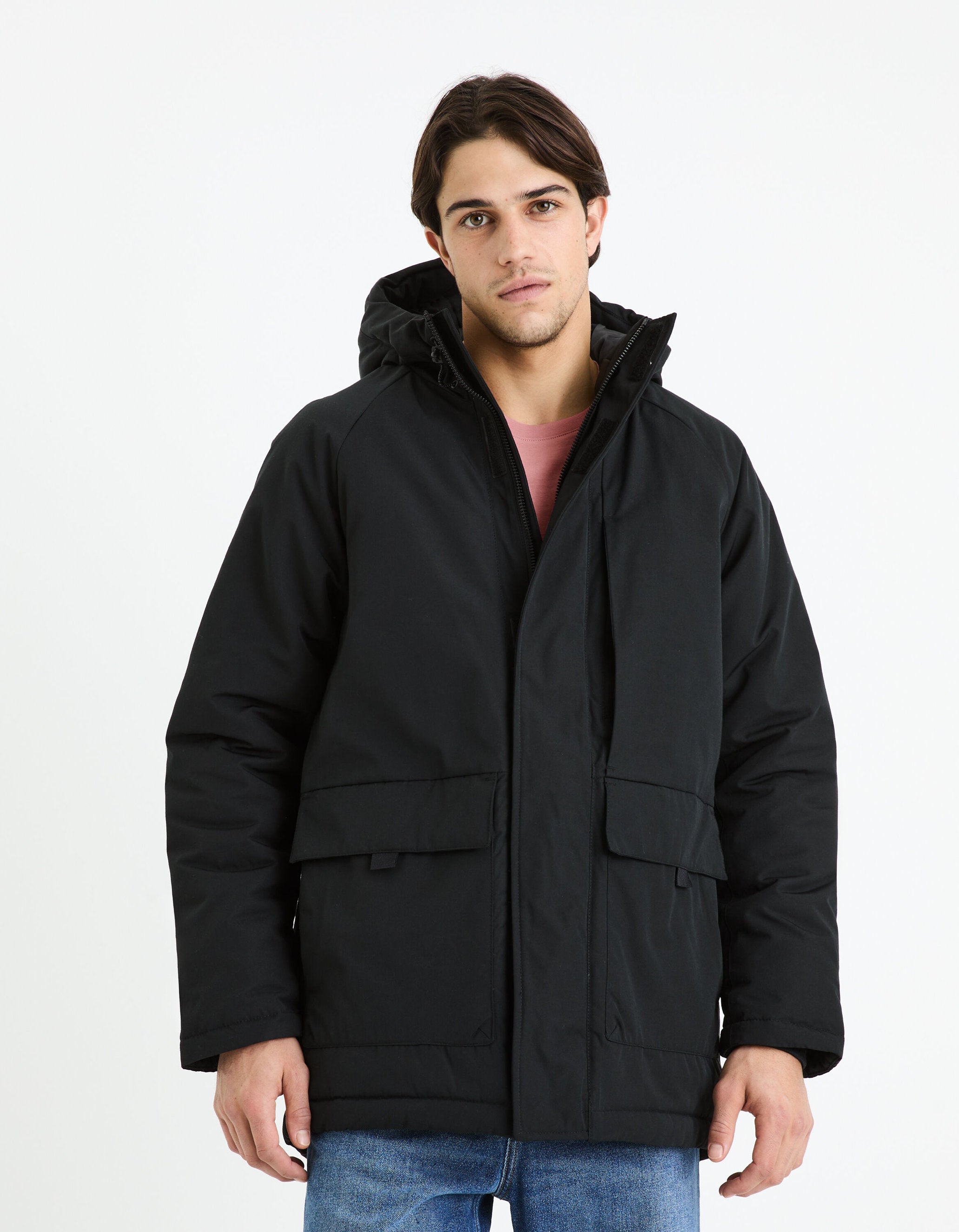 Buy Hooded Parka - Black – Celio in Kuwait