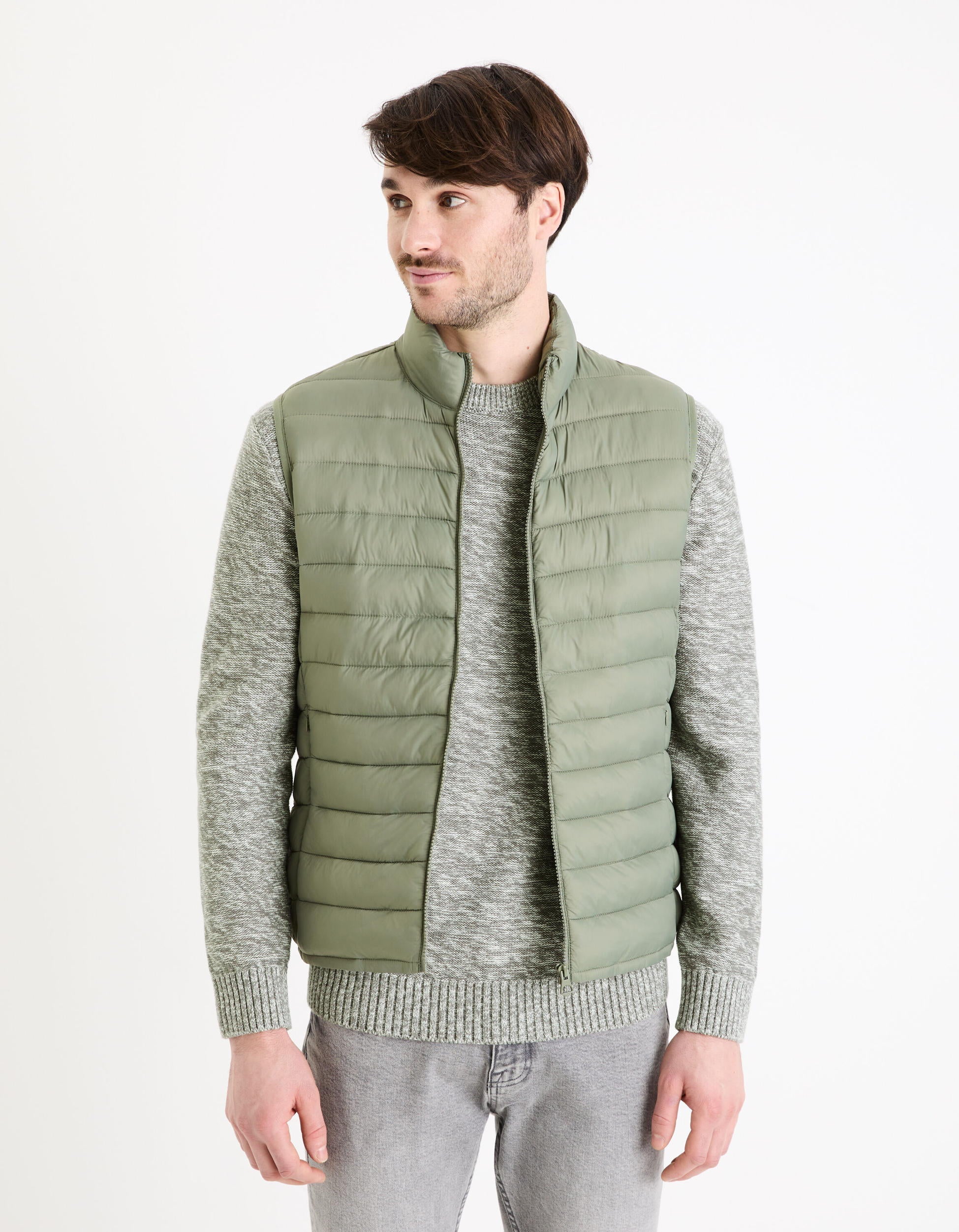 Light Sleeveless Down Jacket - Green - BEVAVA – Celio in Kuwait