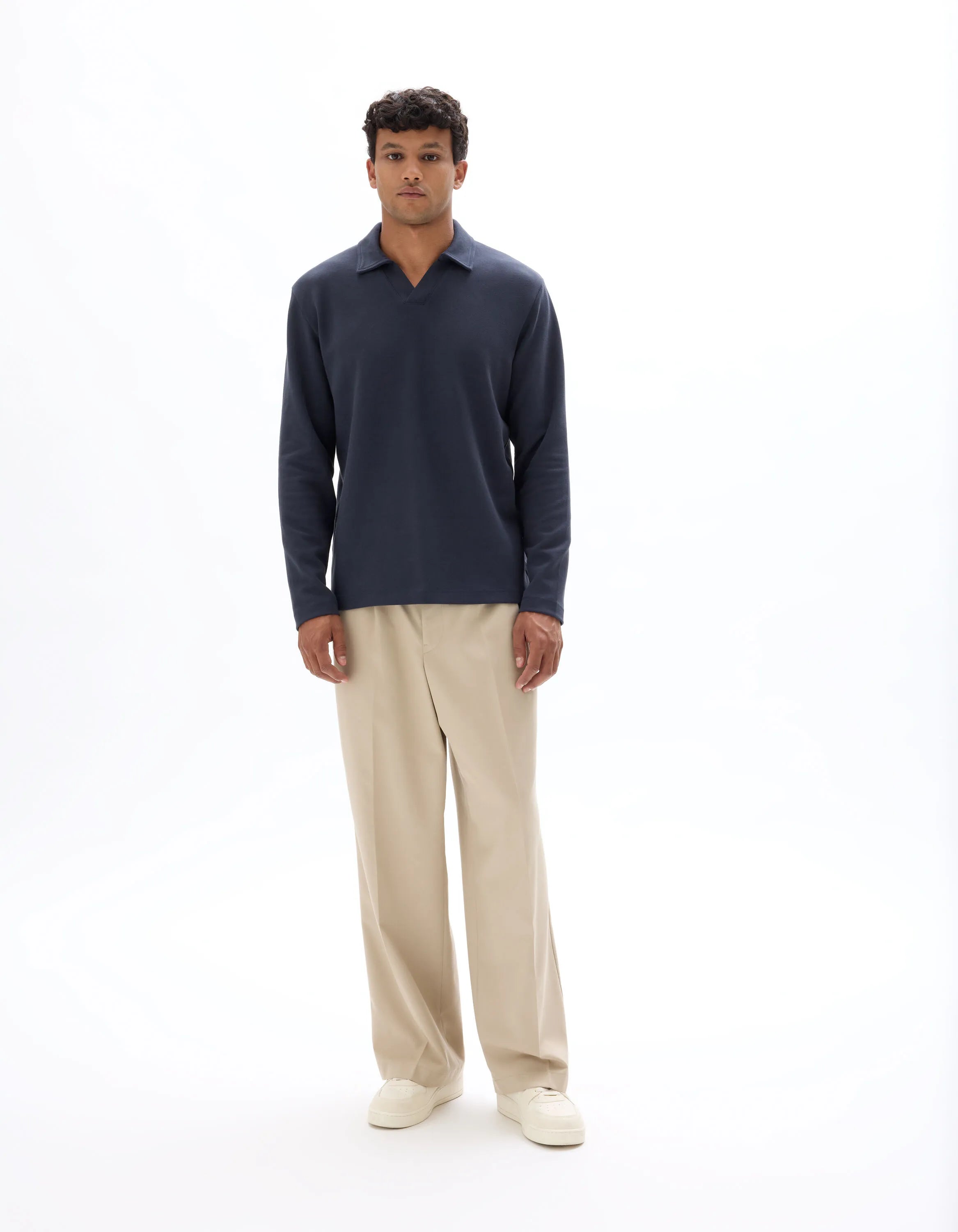 Buy Regular Long-Sleeved Jersey Polo Shirt – Celio in Kuwait