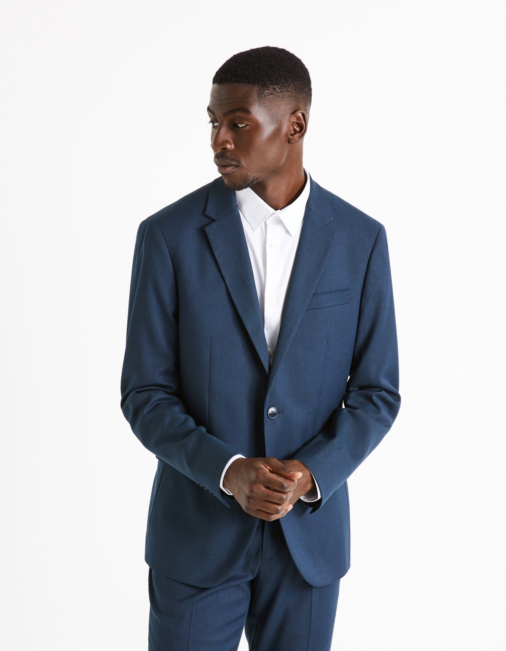 Slim Armor Suit Jacket - Navy - BEVAVA – Celio in Kuwait