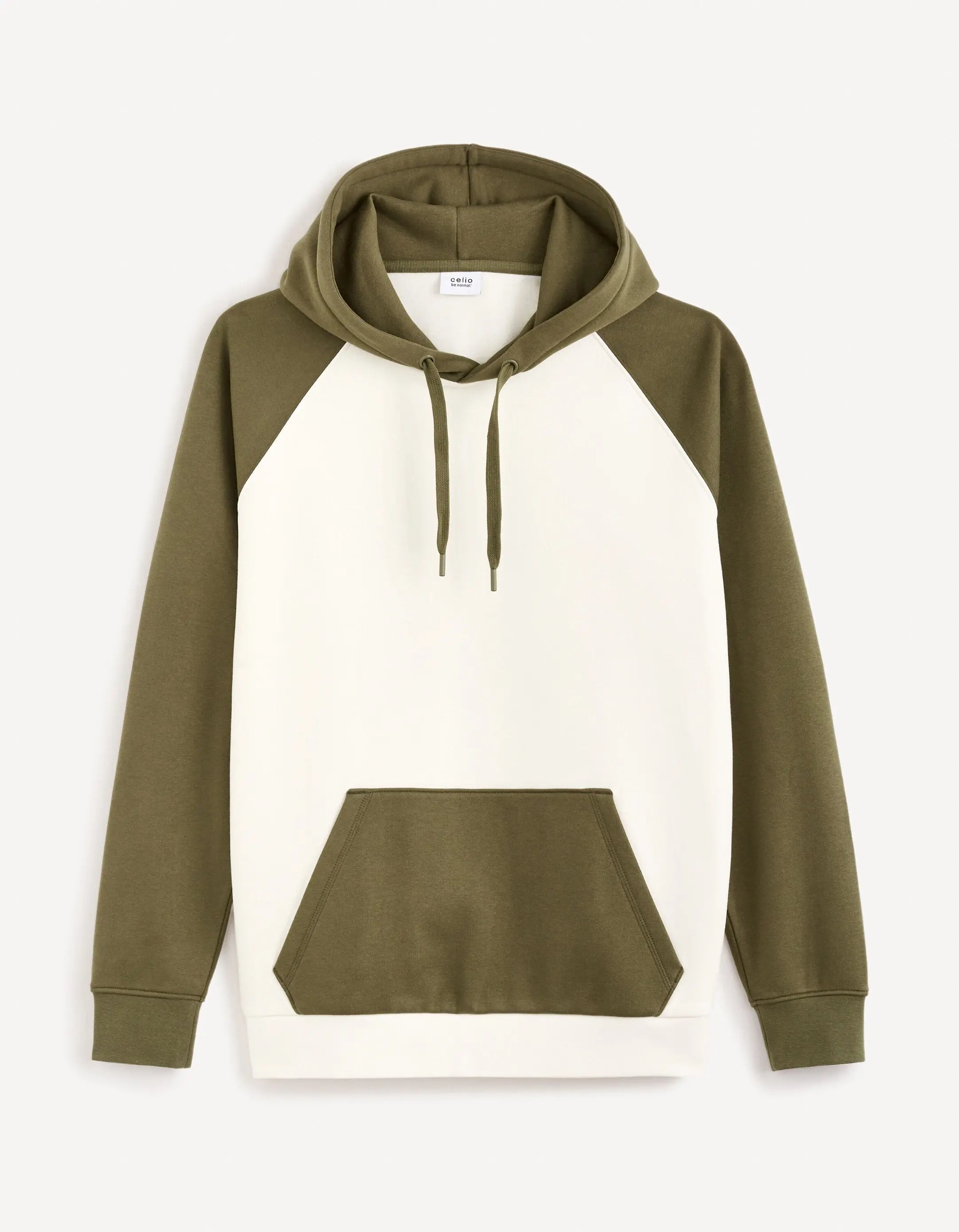 Buy Cotton-Blend Hoodie - Khaki – Celio in Kuwait