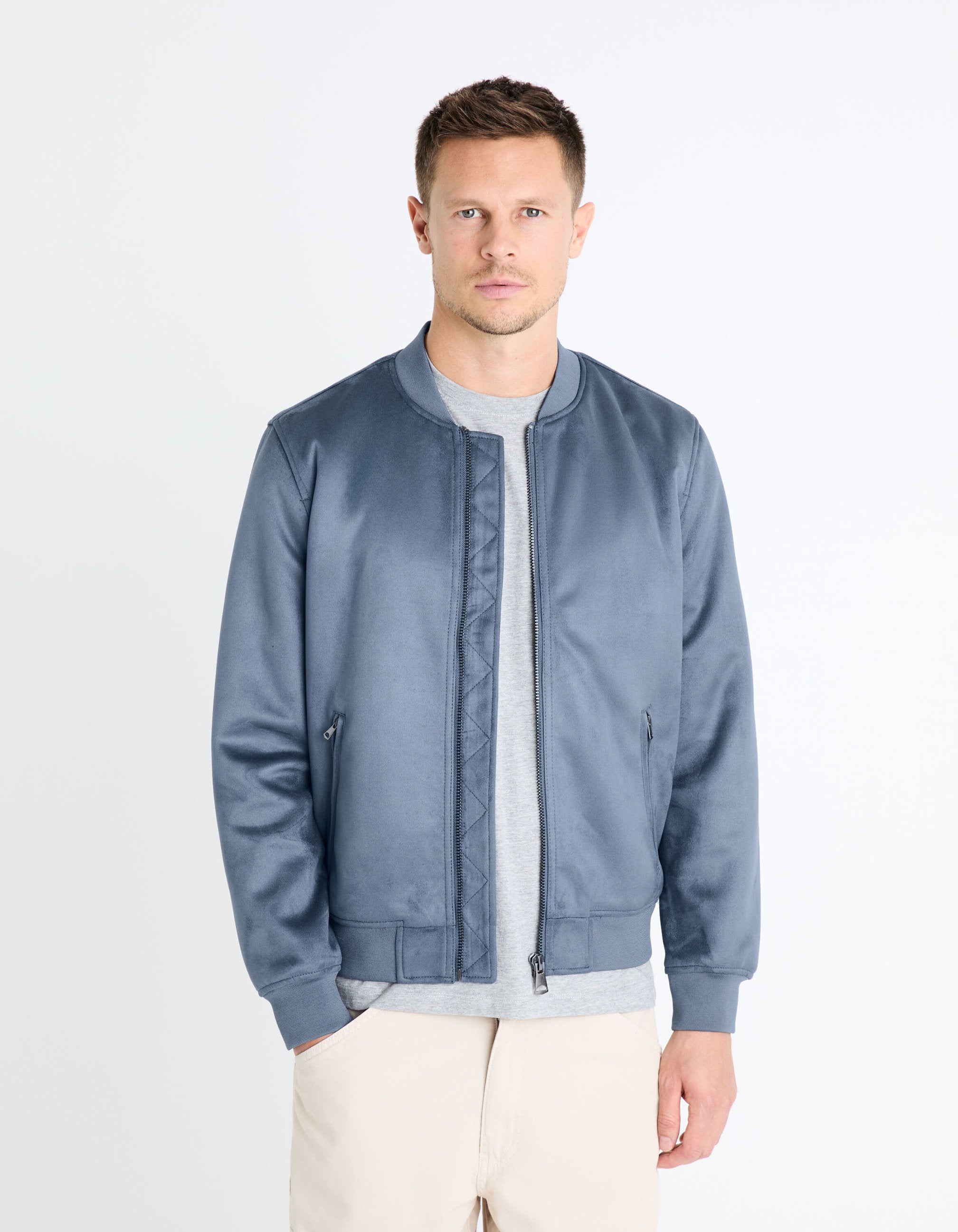 Faux Suede Bomber Jacket - BEVAVA – Celio in Kuwait